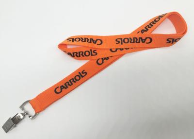China Safety Neck Lanyards / School Id Lanyards With Swivel Bulldog Clips for sale