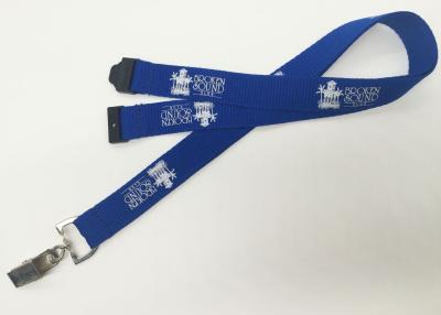 China Trade Shows Silk Screen Lanyards , Royal Blue Lanyards With Customized Logo for sale