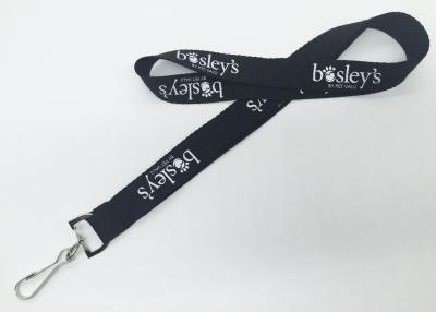 China Fashionable Nylon Silk Screen Lanyards With Snap Hook / Card Clip for sale