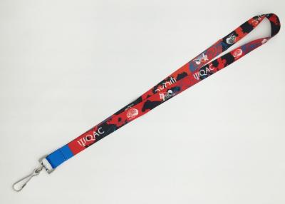 China Attractive Cartoon Dye Sublimation Lanyards For Kids Hangings , Metal Hook for sale