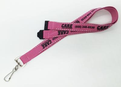 China Cute Pink Color Heat Transfer Lanyard With Twinkling Diamonds for sale