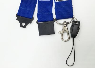 China Blue Nylon Customization Logo Silk Screen Lanyards For Promotation Gifts for sale
