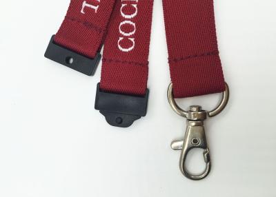 China Fashionable Red Color White Logo Heat Transfer Lanyard For Hanging Bottle for sale