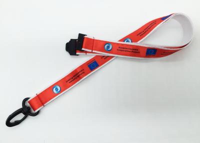 China Friendly Recycle 1cm Dye Sublimation Id Holder Lanyard , Customized Logo for sale