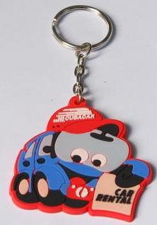 China Cute Pvc Rubber Keychain For Kids , Any Shape 3d Keychains Custom for sale