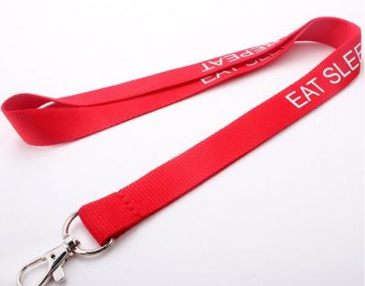 China Red color Silk Screen Lanyards , ID card holder lanyard custom printing with BSCI for sale