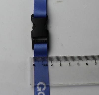 China Blue color Printing Polyester trade show lanyards for business card holder for sale