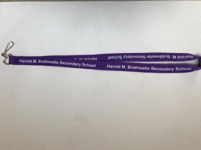 China Custom Printing Polyester Silk Screen Lanyards / Id Badge Lanyard Flat Style for sale