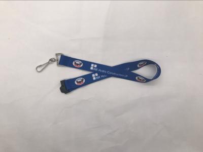 China High School Blue Color Breakaway Id Dye Sublimation Lanyards Custom Logo Printing for sale