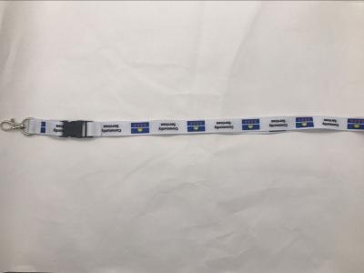 China Recycled Dye Sublimation Lanyards With Hook / Heat Transfer Printing Custom Polyester Lanyards for sale