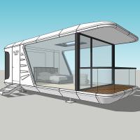 China 28㎡ Mobile Space Capsule Home 8.5x3.3x3.2m Prefab Modular House for 1-2 People for sale