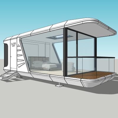 China 28㎡ Mobile Space Capsule Home 8.5x3.3x3.2m Prefab Modular House for 1-2 People for sale