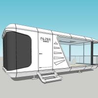 China 8.5x3.3x3.2M Mobile Capsule House 8 Tons Prefabricated Starry Sky Design Customizable Layout for sale