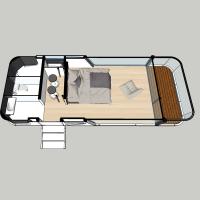 China 8-Ton Mobile Space Capsule House 8.5x3.3x3.2M Prefab Tiny Home with Custom Layout for sale