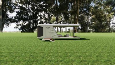 China 8.5x3.3x3.2M Luxury Space Capsule House - 8 Ton Prefab Mobile Tiny Home with Custom Bedroom & Bathroom for sale