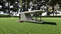 China Prefabricated Modular Space Capsule Micro Luxury Apple Cabin House 20ft for sale