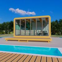 China Aluminum Alloy Luxury Modular Cabin Prefabricated Capsule Tiny House Hotel Mobile Home 40 Year Lifespan for sale