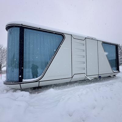 China 10000kg Capsule Mobile Home 11.5x3.3x3.2m Luxury Prefabricated Modular House with Solar Power Option for sale