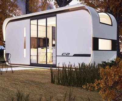 China Customizable Apple Cabin House 9000x3500x3200mm 31.5 Sqm Prefabricated Office Space for sale