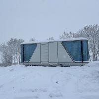 China Prefabricated Mobile Modular Micro Capsule House 11.5×3.3×3.2m 10T Capacity Luxury Accommodation for sale
