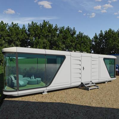 China Capsule Luxury Prefabricated Tiny House 20ft Travel Trailer Camper Cabin Modern Portable Home for sale