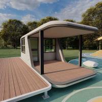 China Modern Luxury Prefabricated Space Capsule House 38 Sqm Steel Frame with Balcony Smart Control for sale