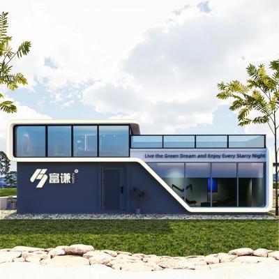 China Space Capsule House Prefab Modular Home 20ft Steel Frame Customizable Color for Hotel Resort for sale