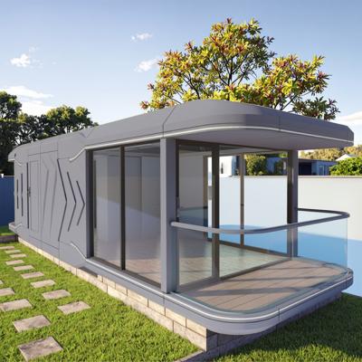 China Customizable Modular Capsule House Hotel 1 Bedroom 1 Bathroom 9000kg Solar Powered for sale