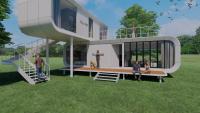 China Customizable Apple Cabin House 9000x3500x3200mm 31.5 Sqm Prefabricated Office Space for sale