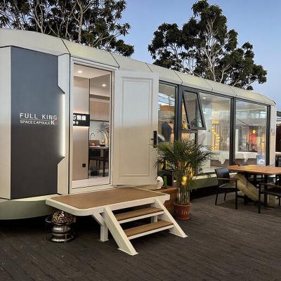 China Space Capsule House with Polyurethane Panels and Steel Roofing - 5-10 m² Modular Design with 8-Magnitude Earthquake Resistance for sale