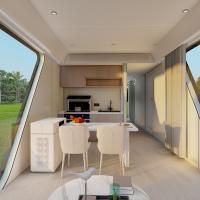 China FULL KING B9 Space Capsule House 11,000 kg Luxury Modern Prefabricated Structure with Kitchen for sale