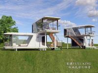 China Fullking 2-Floor Space Capsule House with Level 12 Typhoon Resistance and 2-Story Design for sale