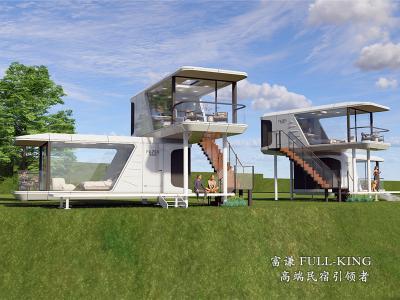 China Fullking 2-Floor Space Capsule House with Level 12 Typhoon Resistance and 2-Story Design for sale