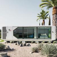 China Luxury Prefab Space Capsule House - 11.5m x 3.4m Mobile Home with Solar Power & 30+ Year Lifespan for sale
