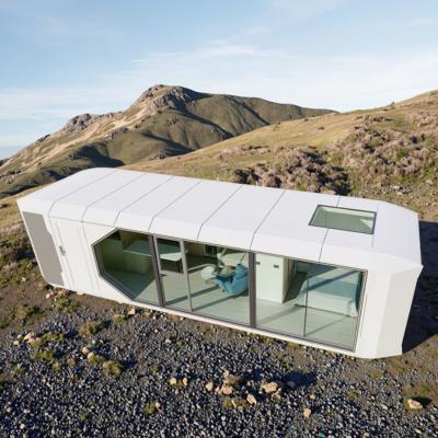 China Aluminum Hollow Tempered Glass Space Capsule House 11500x3400x3400mm Fast Installation Structure for sale