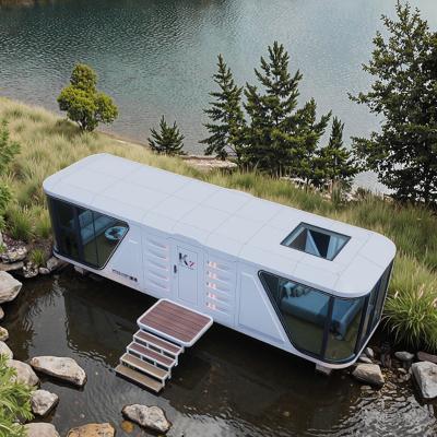 China Steel Roofing Mobile Space Capsule House 8 Magnitude Earthquake Resistant Polyurethane Insulation for sale