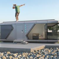 China Prefabricated Space Capsule Tiny House 8.5m x 3.3m Mobile Eco Home for Seaside Mountain Living for sale