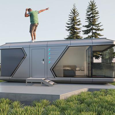China Futuristic Modular Capsule House Mobile Home 20ft Smart Prefab Living for sale