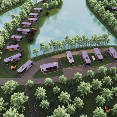 China Luxury Prefabricated Capsule House 11.5m x 3.3m for 1-2 People Hotel Use for sale