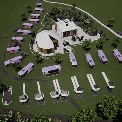 China CE ISO Container Capsule Hotel Mobile Home 20ft Futuristic Spacecraft Design for sale