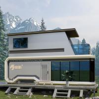 China Modern Mobile Space Capsule with Balcony - Double-Layer Aluminum Structure, Custom Sizes 20-40 sqm, Panoramic Windows for sale