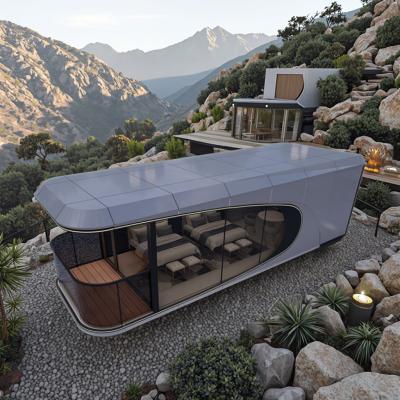 China Capsule Homestay Outdoor Accommodation Unit 11.5m × 3.3m × 3.2m with LED Lighting System for sale
