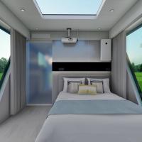 China Intelligent and Exquisite Prefab Houses Space Capsule Inspired Design for sale