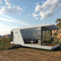 China Steel Structure Capsule House with Hollow Glass Grade 9 Earthquake Resistance for Hotels for sale