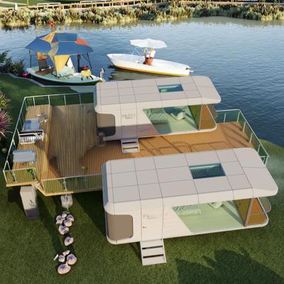 China Large Outdoor Luxury Prefabricated Homestay Space Capsule Mobile Room 6mm+12A+6mm Glass for sale