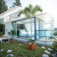 China Fuqian B5 Camping Capsule 28m² 270° Panoramic View with Balcony Bar for Scenic Areas for sale