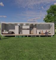 China Apple Cabin House with Carbon Crystal Integrated Board - Prefab Hotel Accommodation 20-40 sqm Customizable for sale
