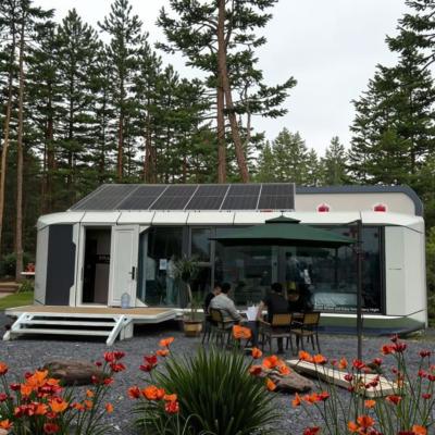 China Fuqian 2025 Steel Structure Mobile Home Capsule Container House with Balcony for Outdoor Use for sale