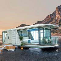 China Galvanized Light Steel Frames Main Structure Prefab Modular House Camping Capsule Container Home With Customized Layout for sale