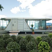 China Galvanized Light Steel Frames Main Structure Prefab Modular House Camping Capsule Container Home With Customized Layout for sale